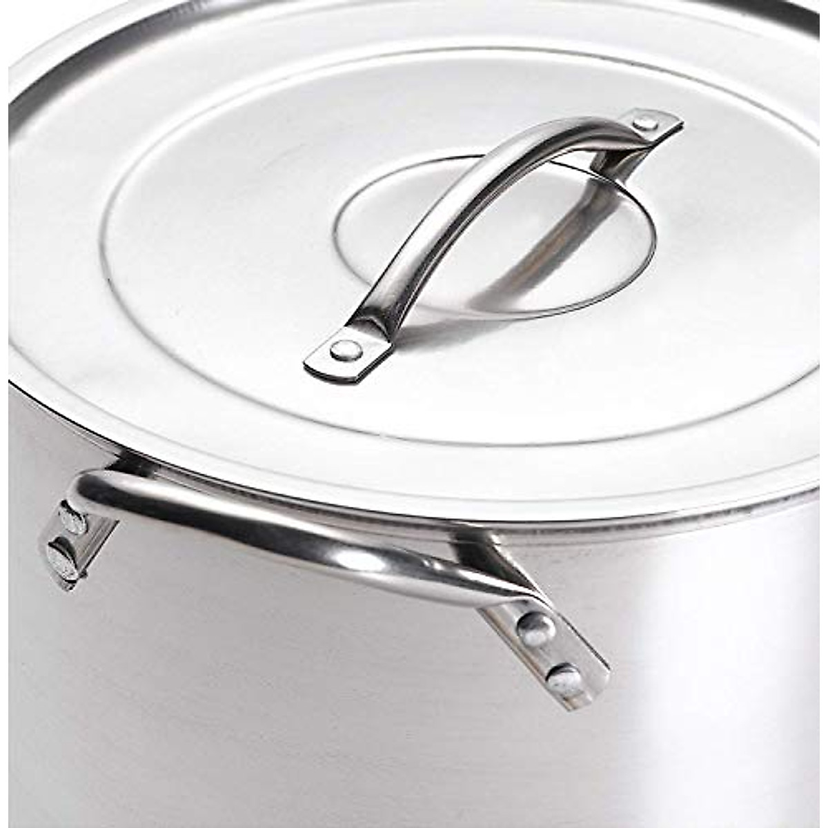 IMUSA USA Stainless Steel Stock Pot with Lid 12-Quart, Silver