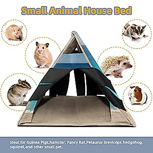 RATGDN Small Pet Hideout Beach Ocean Sand Sea Water Hamster House Guinea Pig Playhouse for Dwarf Rabbits Hedgehogs Chinchillas
