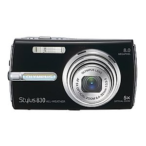Olympus Stylus 830 8MP Digital Camera with Dual Image Stabilized 5x Optical Zoom (Black)