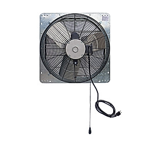 iLiving Wall Mounted Shutter Exhaust Thermostat Control-3 Speeds Vent Fan for Home Attic, Shed, or Garage Ventilation, 3368 CFM, 5000 SQF Coverage Area, 20" - Variable, Silver