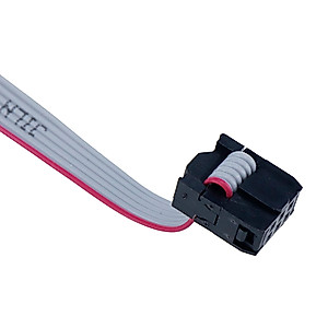 S SYDIEN 5Pcs Ribbon Cable with Black 2.54mm FC, 6 Pins F/F IDC Connector Flat Ribbon Cable, Dual Row Data Cable 30cm Length