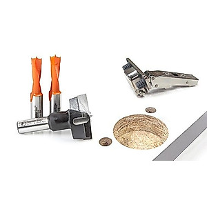 Amana Tool - HBM-102 3-Pc Hinge Boring 57 Long x 10mm Shank Carbide Tipped Bit Set