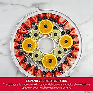 NESCO TR-2 White Plastic Round 15 1/2" Add-A-Trays, to fit 1000 Series Food Dehydrators, 2 Pack