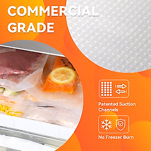 Wevac 8 Pack 11" x 16' and 8" x 16', Vacuum Sealer Bags Rolls for Food Saver, Weston, Commercial Grade, BPA Free, Heavy Duty, Great for vac storage, Meal Prep or Sous Vide