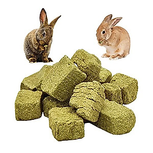 Hamiledyi Natural Timothy Hay Blocks 3.31 Ib Rabbit Chew Grass Brick Toy Guinea Pig Hay Cake Rabbit Hamster Chinchilla Squirrel and Other Rodents Molar Snacks