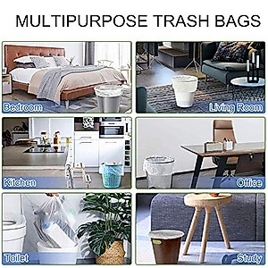 Small Trash Bags, Magesh 4 Gallon Trash Bag/Small Garbage Bags, Strong Wastebasket Liners for Bathroom Bedroom Office Trash Can, Clear 200 Counts