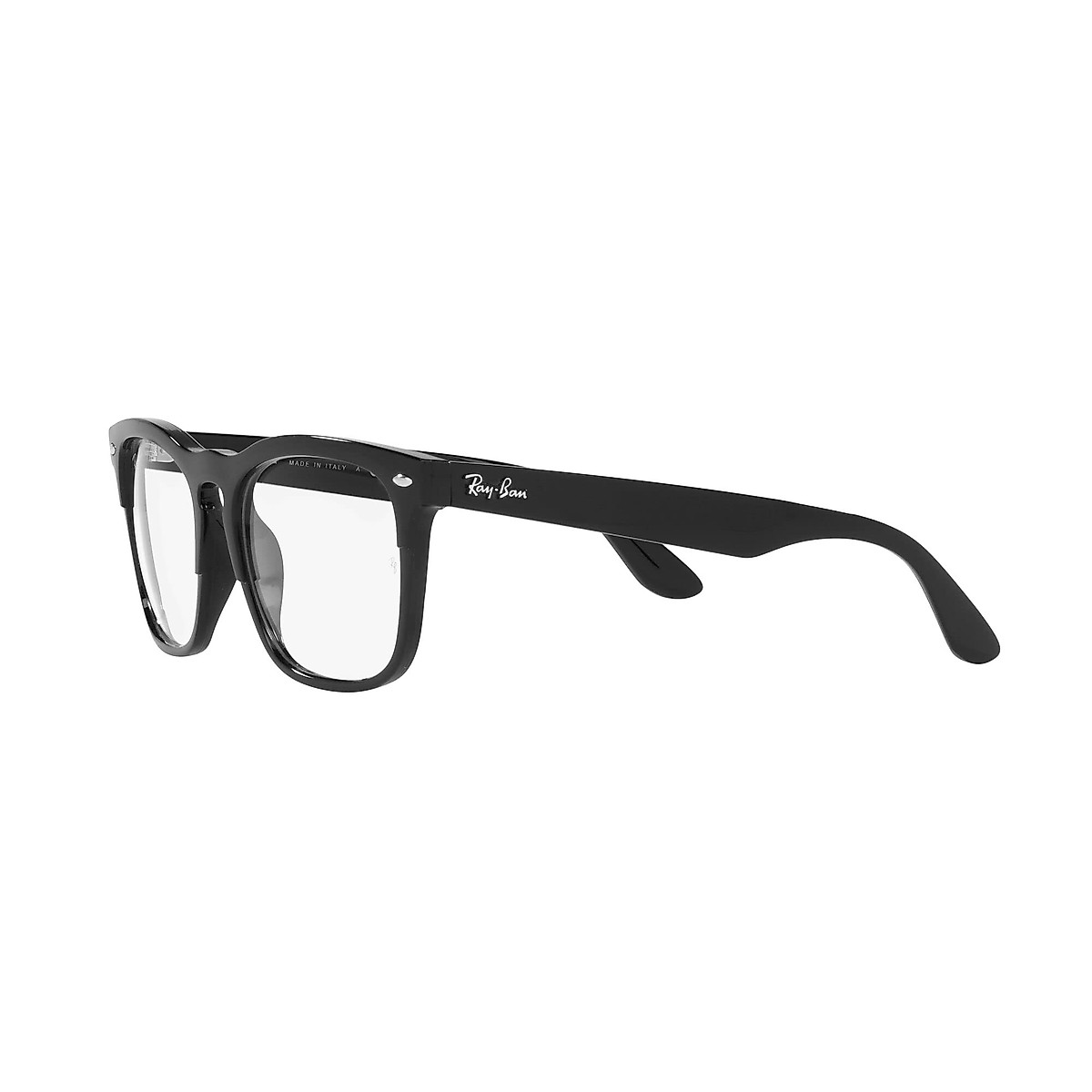 Ray-Ban RX4487V Steve Square Prescription Eyewear Frames, Black/Demo Lens, 54 mm