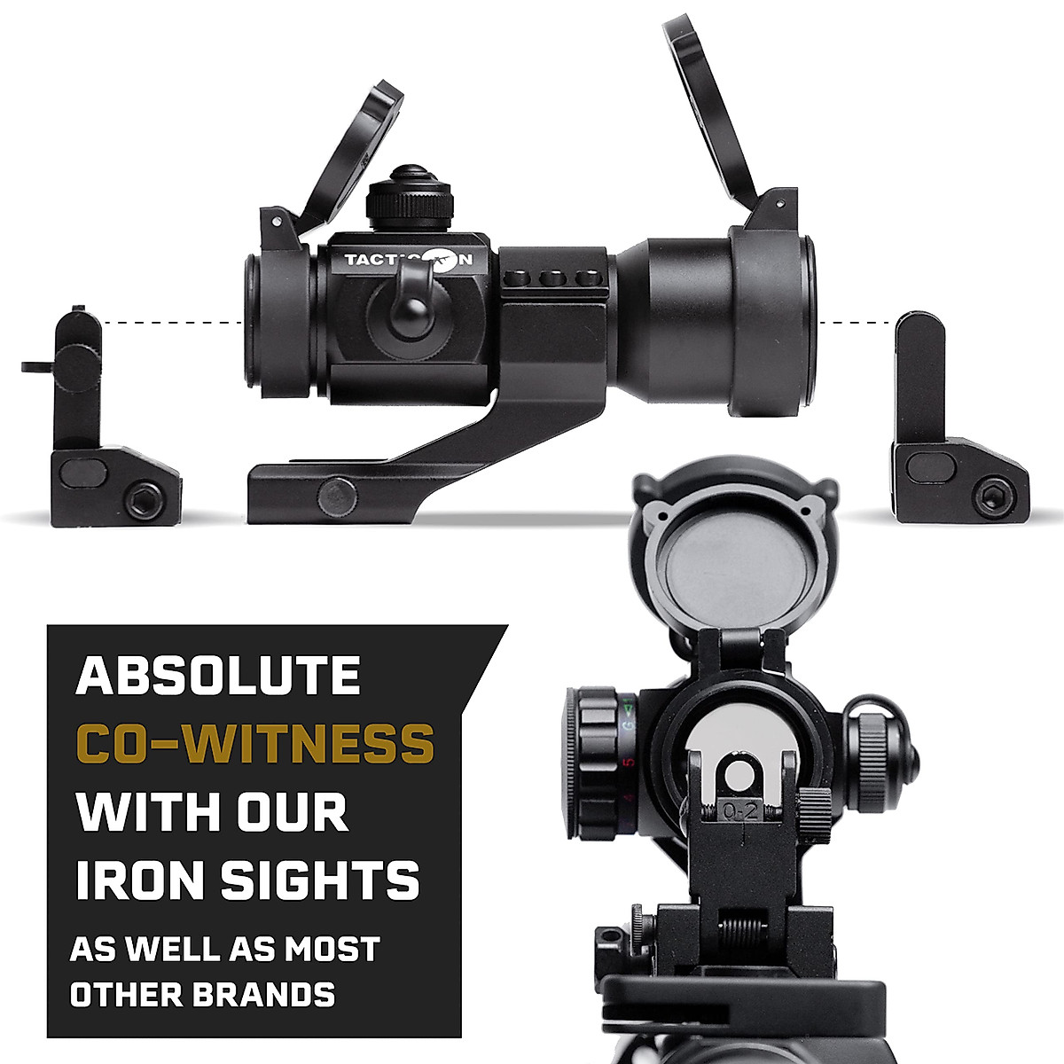 Tacticon™ Predator V1 Red Dot Green Dot Sight | Combat Veteran Owned Company | Absolute Co-Witness | Waterproof Fog Proof Optic | Tactical Rifle AR 15 Accessories