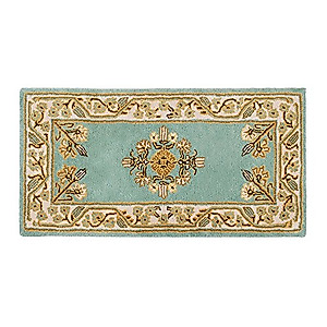 Minuteman International Winter Green Jardin Wool Hearth Rug, Rectangular