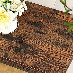 HOOBRO Console/ Sofa Table with Support Bar, Hallway Entrance Table for Living Room, Entryway, Corridor, Sturdy, Easy Assembly, Wood Look Accent Table, Rustic Brown and Black BF30XG01