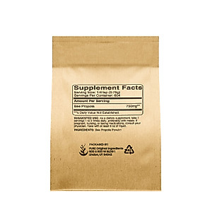 PURE ORIGINAL INGREDIENTS Bee Propolis Powder (1 lb) No Fillers, Lab Verified, Always Pure