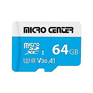 Micro Center Premium 64GB microSDXC Card, Nintendo-Switch Compatible Memory Card, UHS-I C10 U3 V30 4K UHD Video A1 Micro SD Card with Adapter (64GB)