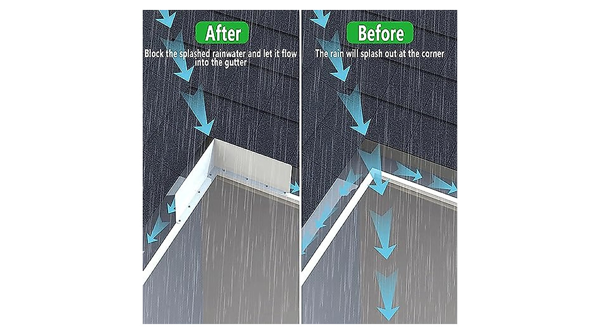 Roof Rain Diverter for Gutter Overflow Protection
