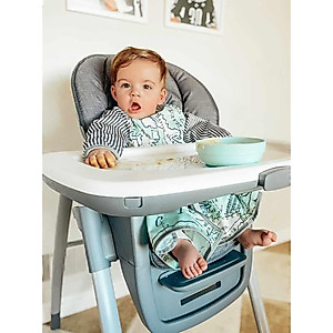 Bibbrella Long Sleeve Bibs for Messy Eaters, Full Coverage Bibs For Baby and Toddlers, Baby Led Weaning Bibs 6m-3y, Toddler Bibs 1-3 years Waterproof Bibs, Blue Map