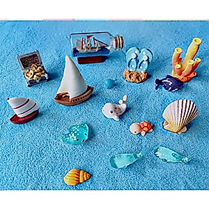 HYG Fairy Garden Accessories, Miniature Kit, Undersea Paradise, Mini Ocean Assesseries, Seabed Scenery Accessories Outdoor Figurines Set (a) a 8*8*9 2110111905