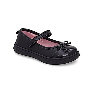 carter's Girls Aggie Mary Jane Flat, Black, 4 Toddler