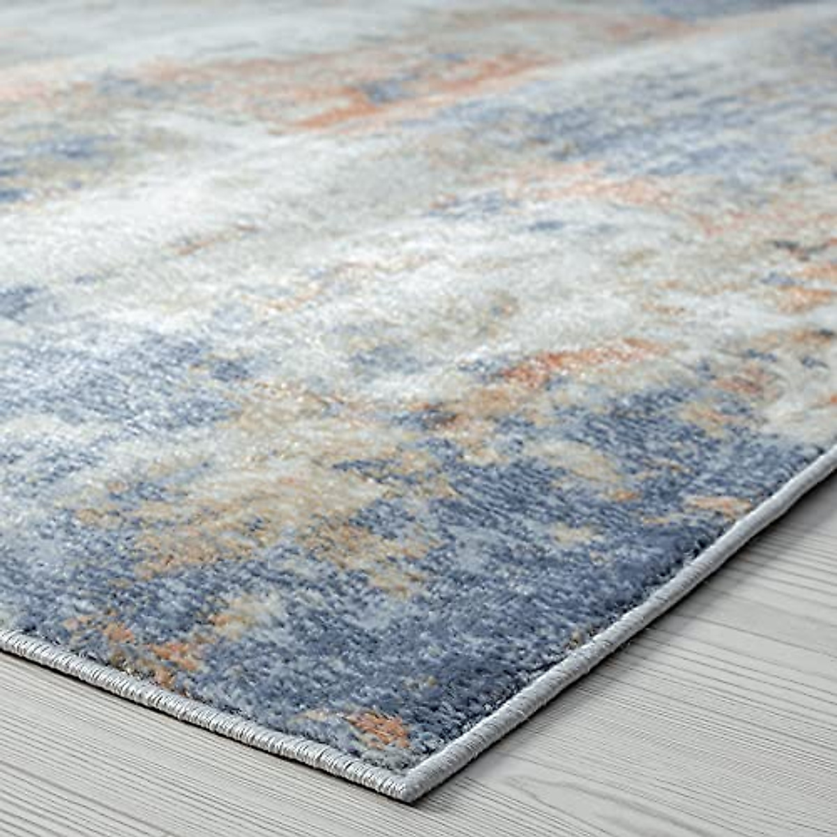 FairOnly Area Rug 8x10 Living Room Rugs Modern Abstract Large Soft Neutral Bohemian Farmhouse Rug Indoor Floor Carpet for Bedroom Under Dining Table Home Office Decor,8x10 Orange/Blue