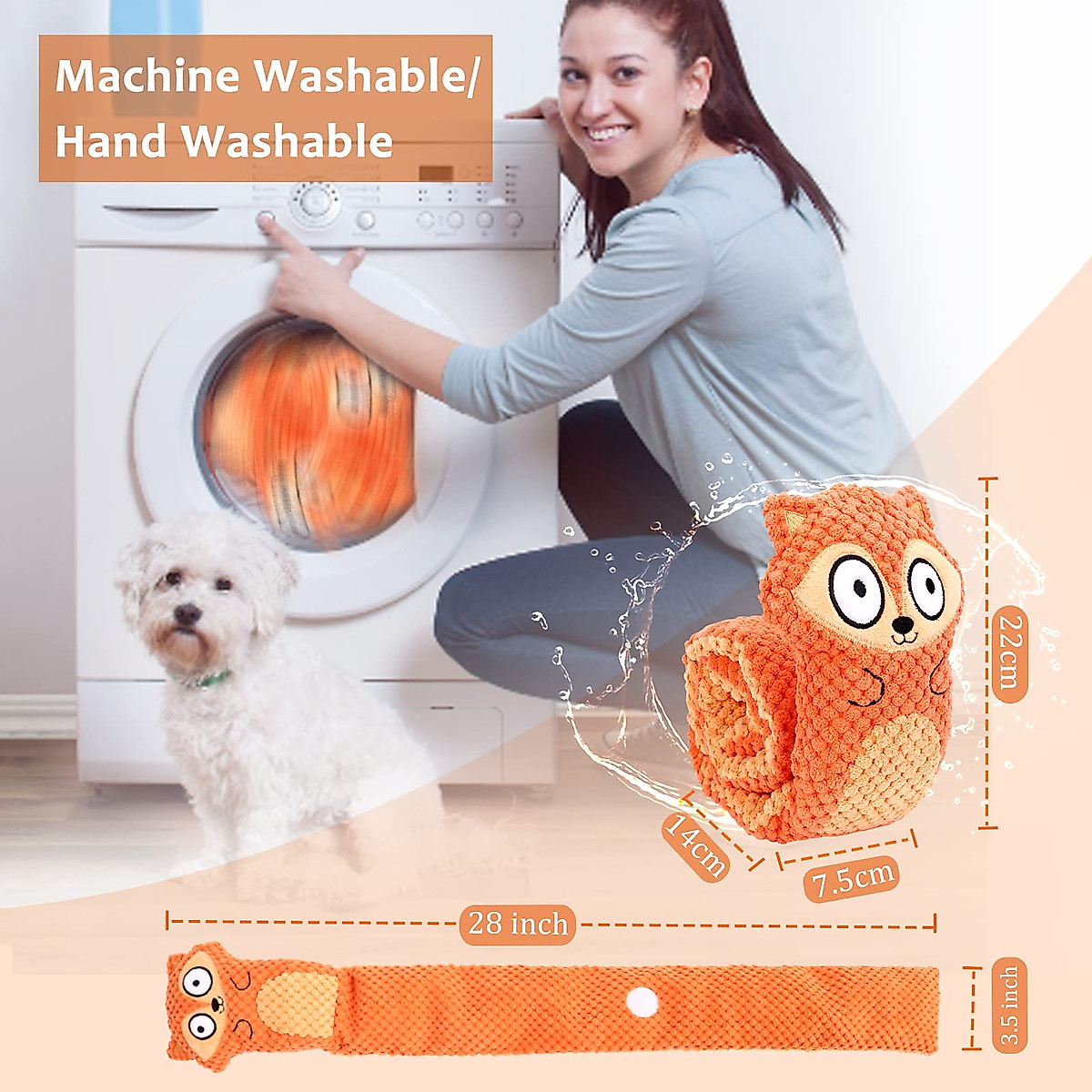 Letsmeet Squeak Dog Toys, Dog Puzzle Toys IQ Training, Dog Snuffle Toys Foraging Instinct Training Puppy Toys with Beautiful Gift Box