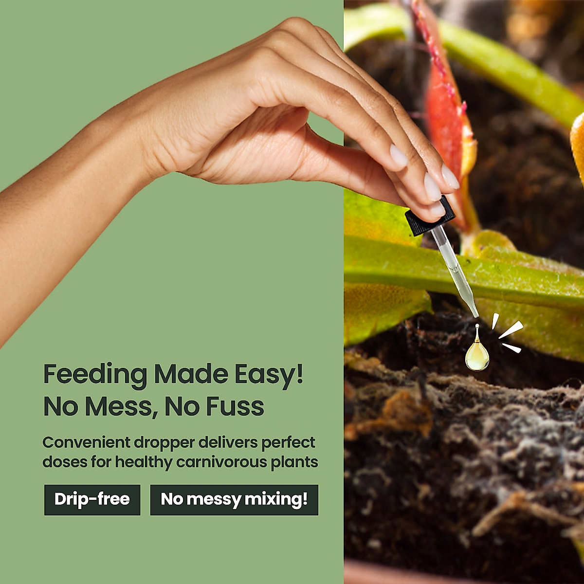 4oz Carnivorous Plant Food & Venus Fly Trap Food - Feeds up to 500 Times, Tropical Plant Fertilizer for Carnivorous Plants, Premium Liquid Carnivorous Plant Fertilizer & Feeding Supplement for Growth