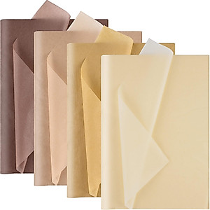 100 Sheets Kraft Tissue Paper Brown Wrapping Paper Bulk for Weddings Birthday DIY Project Christmas Gift wrapping Crafts Decor,13.8 x 19.7" (Brown)