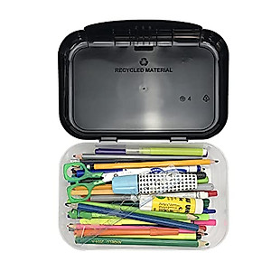 ZIPIT Large Recycled Plastic Pencil Box for Girls, Large Capacity, Fits up to 60 Pens (Pink Unicorn)