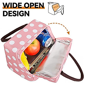 HOMESPON Lunch Bag Insulated Tote Bag Lunch Box Resuable Cooler Bag Lunch Container Waterproof Lunch Holder for Women/Men