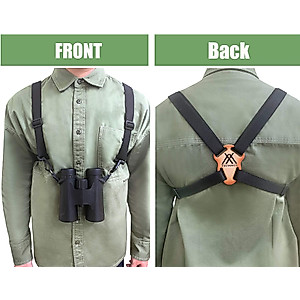 Trummul Binocular Harness Strap Best Chest Harness Strap for Hunters Photographers and Golfers Upgraded Version(Black)