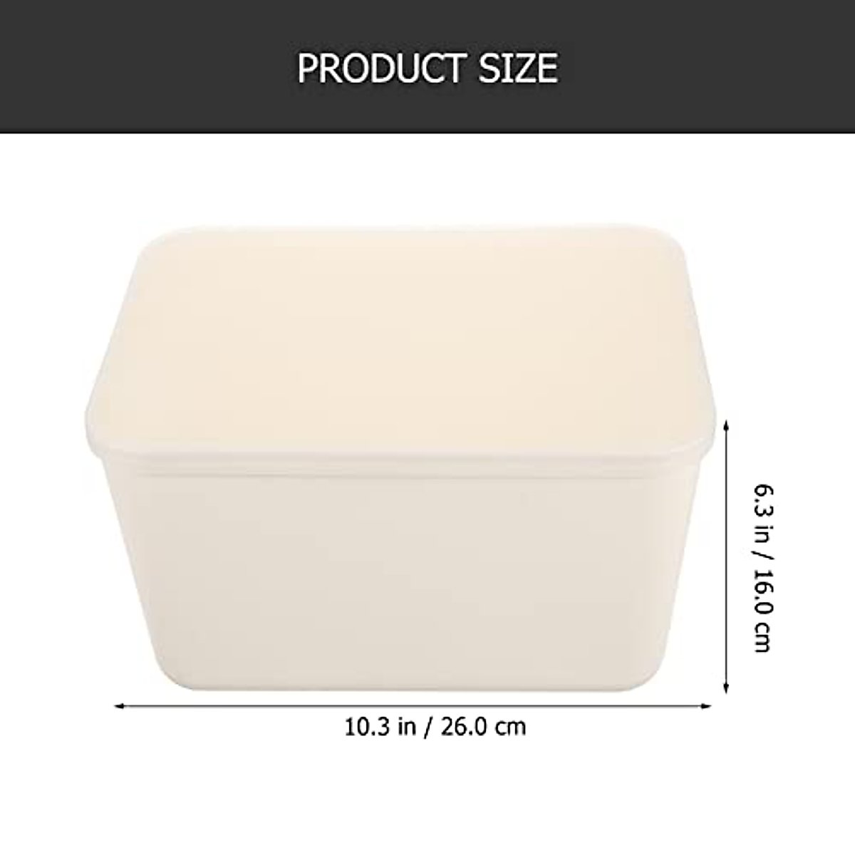 Zerodeko 4Pcs Plastic Storage Bin with Lids, Portable Organizer Box with Handle, Stackable File Sundries Organizing Container Case Wardrobe Clothes Storage Holder for Home, Office