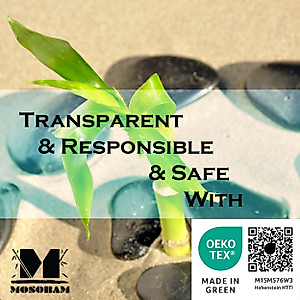 Mosobam Luxury Turkish 8pc Towel Set 30X58 16X30 13X13 Navy Blue 700 GSM Bamboo Viscose & Aegean Turkish Combed Cotton