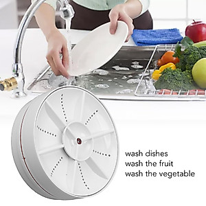 Rosvola Portable Countertop Dishwasher, 18W ABS PC Mini Dishwasher for Kitchen (Pink)