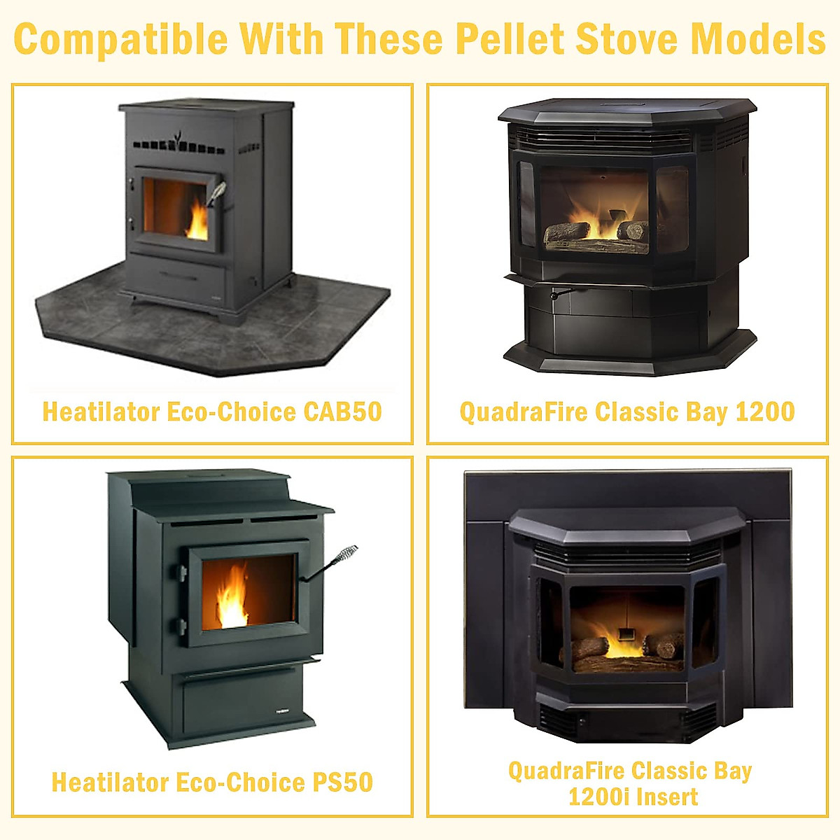 Adviace Replacement 812-3381 Exhaust Combustion Blower Motor for Quadrafire Classic Bay CB1200 & CB1200i Insert and Pellet Stoves, Heatilator Eco Choice CAB50 & PS50 Pellet Stoves