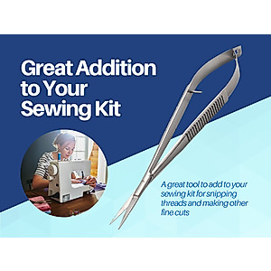 Castroviejo Scissors 5.5 inches STRAIGHT stitch cutting embroidery spring action extra sharp ARTMAN