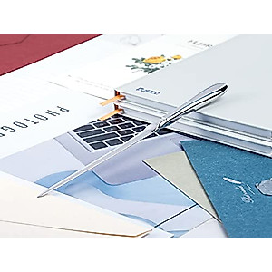 MUSROD Silvery Letter Opener, Envelope Opener Knife Metal Letter Opening Knife, Paul Revere Paper Cutting Knife, 9 inches (1 Pack)