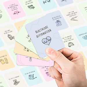 Nurse Gifts for Women, Christmas Thanksgiving Gifts for Nurses, Nursing Gifts for New Nurses, 30 Positive Self-care Cards with Wood Holder, Healthcare Workers Affirmation Cards Birthday Gifts