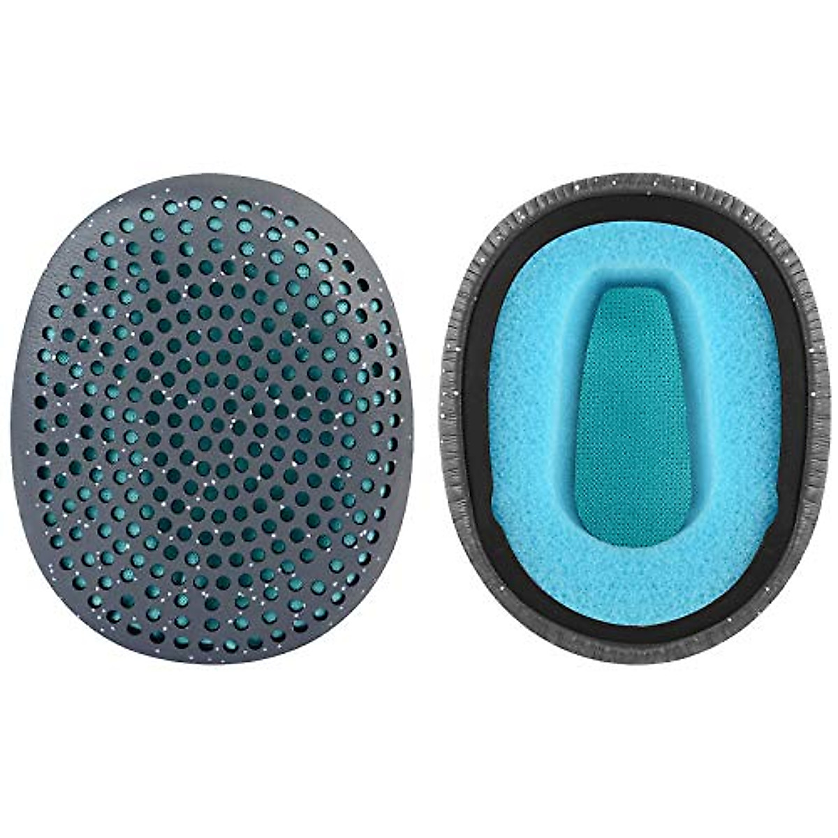 Geekria QuickFit Replacement Ear Pads for Skullcandy Riff Wireless Headphones Ear Cushions, Headset Earpads, Ear Cups Repair Parts (Grey)