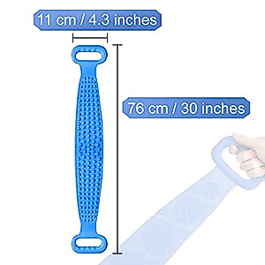 Silicone Back Scrubber for Shower/Silicone Body scrubber and Foot scrub/Exfoliating brush - Extra-large and Dual-sided texture fulfilling all your cleaning needs.