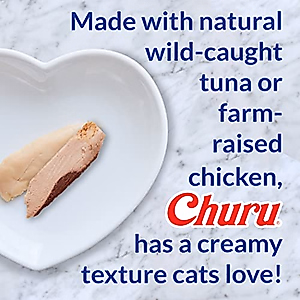 INABA Churu Chicken Lickable Creamy Purée Cat Treats 4 flavor Variety Pack 20 Tubes