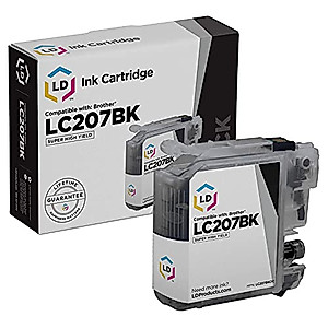 LD Compatible Ink Cartridge Replacement for Brother LC207BK Super High Yield (Black)