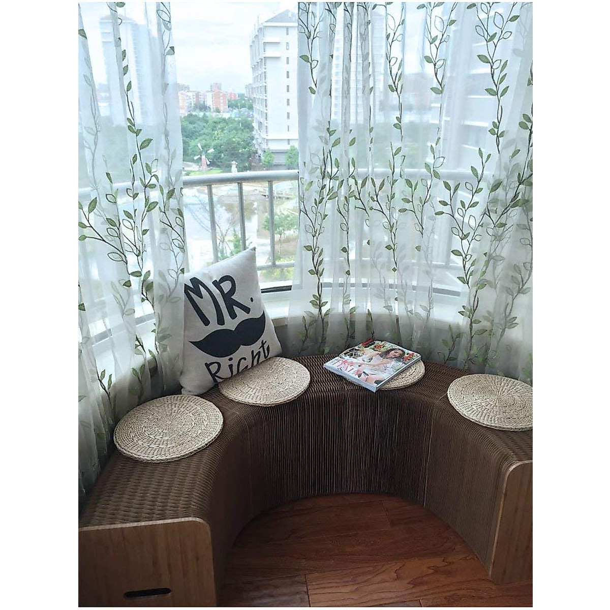 AlienTech Home Furniture Softeating Modern Design Accordin Folding Paper Stool Sofa Chair Kraft Paper Relaxing Foot Stool-Fashion Paper Design, Ideal for School, Kitchen ,Living & Dining Room