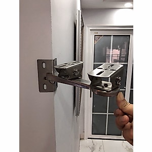 OdiySurveil Exterior Right Angle Wall Corner Mount Holder Pole/Column Mounting Camera Bracket for Double CCTV Security Camera Installation with 2 Φ 10cm Steel Loops