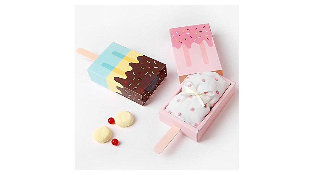 Cute Ice Cream Shape Candy Boxes for Kids Parties