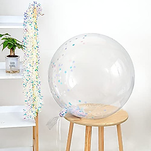 LOVESTOWN 36 Inch Clear Bobo Balloon, 10PCS Big Bubble Balloons Large Transparent Balloons for DIY Birthday Weddings School Activities Baby Shower Christmas Party Decoration