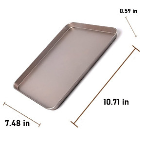 TOPQINFENGYUE Rectangle Cake Baking Pan Nonstick Rectangle Baking Pan Cookies Bakeware for home kitchen Oven baking cakes Gold Premium & Dishwasher Safe