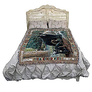 Pure Country Weavers New Discoveries Blanket by Kevin Daniel - Wildlife Lodge Cabin Gift Tapestry Throw Woven from Cotton - Made in The USA (72x54)