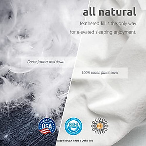 Dreamhood Extra Firm King Size 3.5" Gusseted Bed Pillow for Side Sleepers, Bring Better Sleeping Experience for Side Sleepers, Made in USA, 1 Pack, 18 x 34 Inches