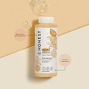 The Honest Company Foaming Bubble Bath , Gentle for Baby , Naturally Derived, Tear-free, Hypoallergenic , Citrus Vanilla Refresh, 12 fl oz