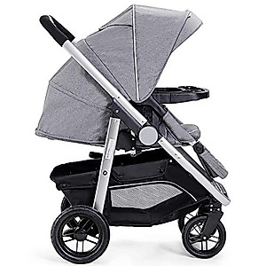 Costzon Baby Stroller, 2-in-1 Convertible Baby Carriage, Infant Pram Stroller with Cup Holder and 5-Point Safety System (Gray)