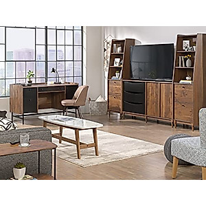 Sauder 2 tier Harvey Park Narrow Bookcase, Grand Walnut finish