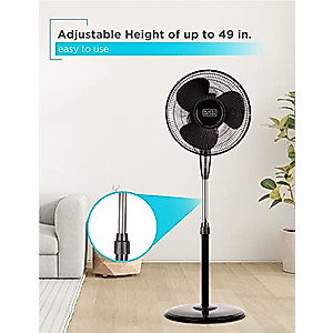 BLACK+DECKER 16 Inches Stand Fan with Remote