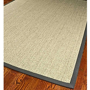 SAFAVIEH Natural Fiber Collection 6' x 9' Marble / Grey NF443B Border Sisal Area Rug